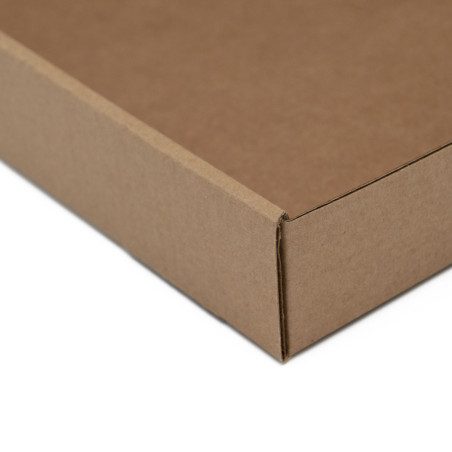 Brown Flat Box with Window | 300x300x35 mm | Superbox