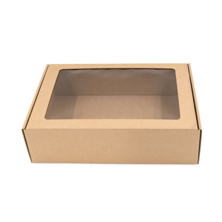 Brown A4 Box With Window | 305x215x85 mm | Superbox