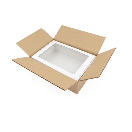 Black A4 Box with PVC Window | 305x215x85 mm | Superbox