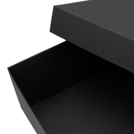 Large Black Box with Lid | 420x290x115 mm | Superbox