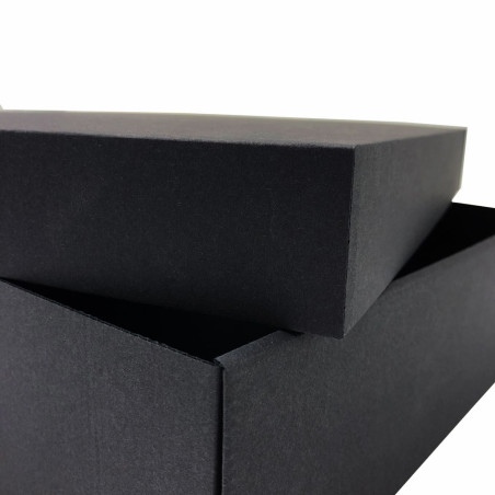 Large Two-Piece Black Gift Box | 330x330x100 mm | Superbox